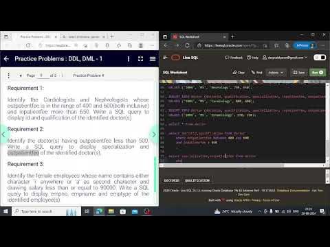 Practice Problems 4 DDL, DML 1 - YouTube