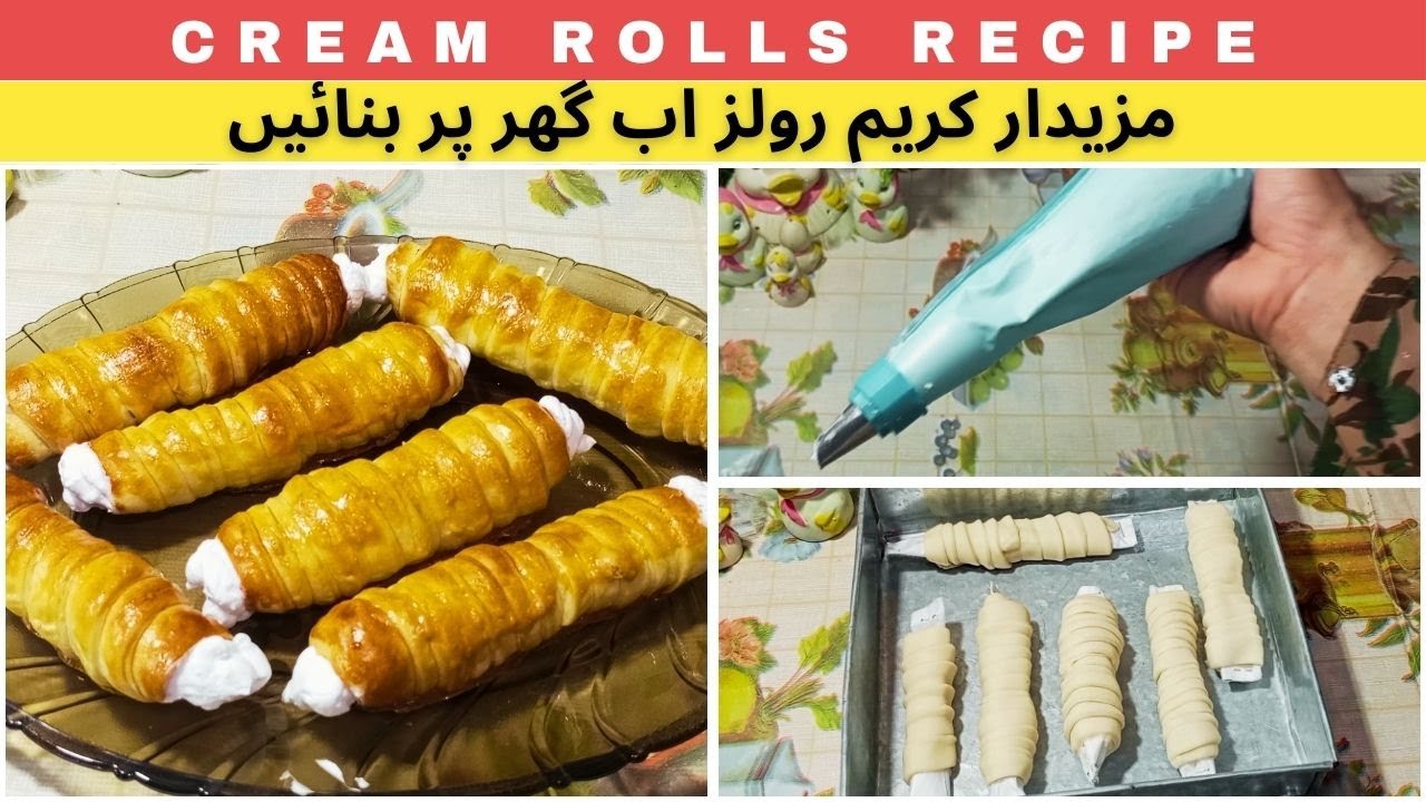 Home Made Cream Roll | Easy Cream Roll Recipe | Cream Roll Recipe ...