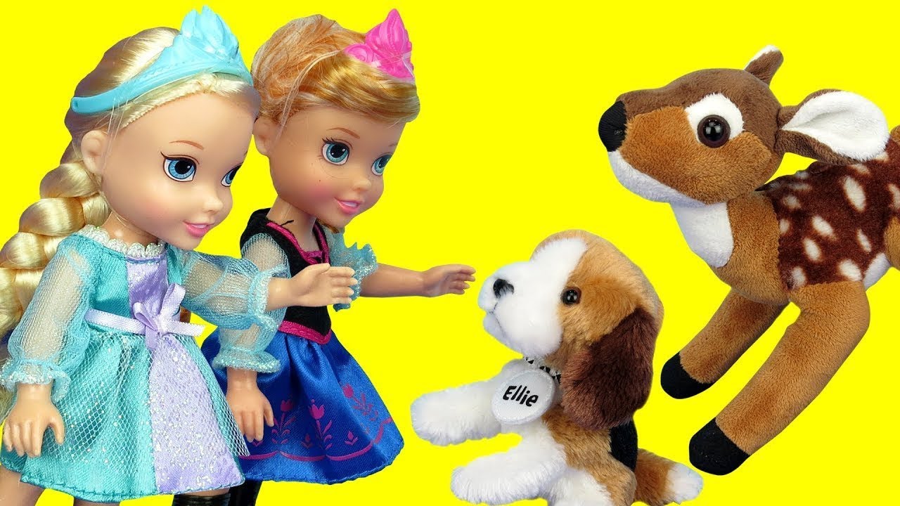 Elsa and Anna toddlers adopting a puppy in 2020 - YouTube