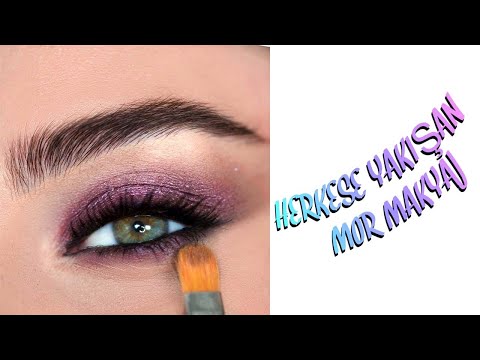 HERKESE YAKIŞAN MOR GÖZ MAKYAJI
