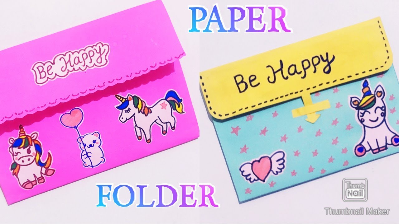 DIY paper folder craft l paper craft idea #how to make paper pocket ...