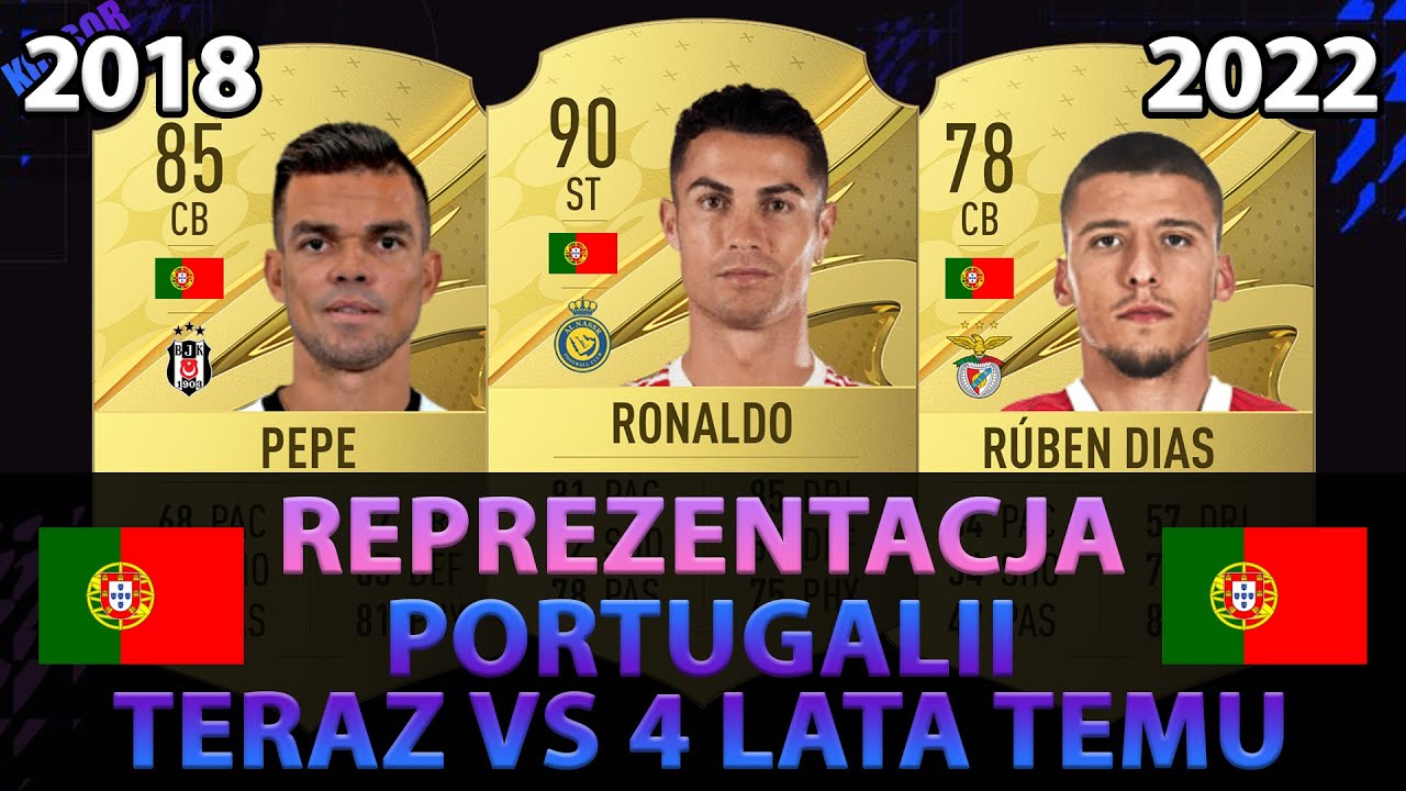 REPREZENTACJA PORTUGALII TERAZ VS 4 LATA TEMU! (ronaldo, felix, bruno ...
