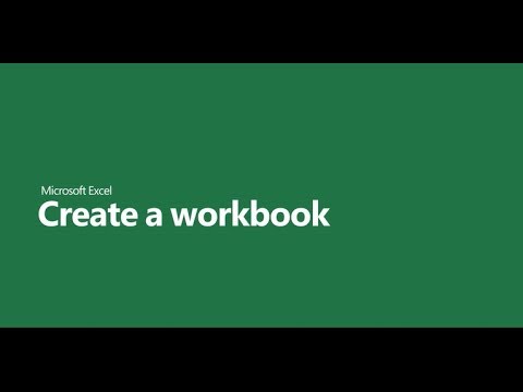 Microsoft Excel | Create workbook on excel - YouTube