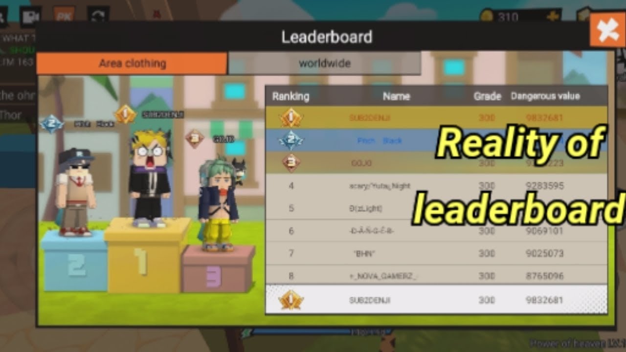 Truth about leaderboard in anime showdown #denji #animeshowdown #bmgo # ...