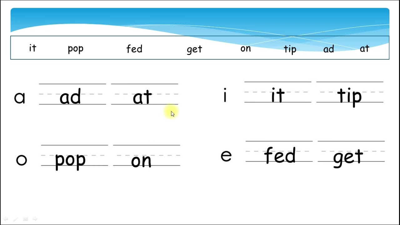 Kindergarten CKLA Skills Unit 4 Lesson 15 - Sort by Vowel Sound - YouTube