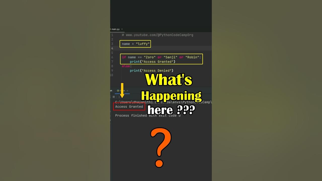 The Hidden Bug in Your Python if Statement! 🐞 #coding #python #programming #pythonshorts - YouTube