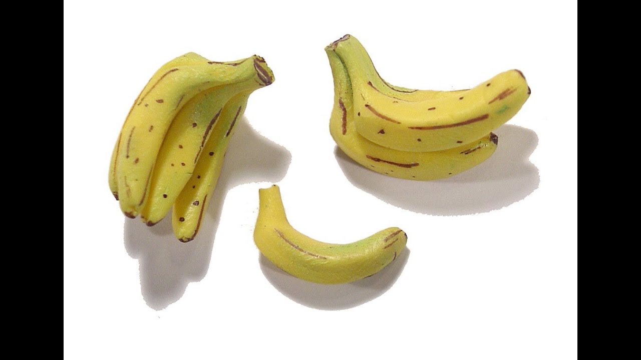 Making Miniature Banana Bunches in Polymer Clay - Angie Scarr - YouTube