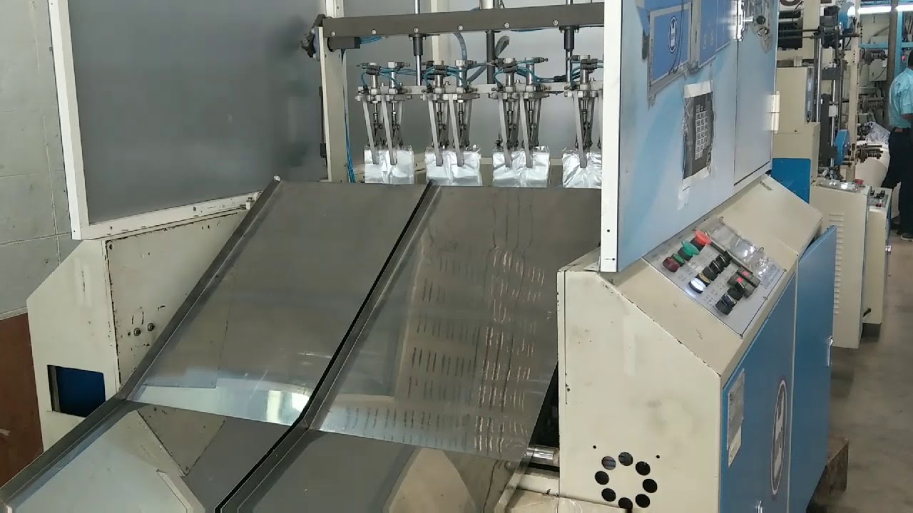 HDPE bag making machine with auto packing machine - YouTube