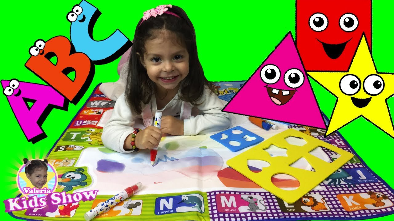 Learn Shapes and Alphabet for Kids with Magic Water Mat and ABC Song ...