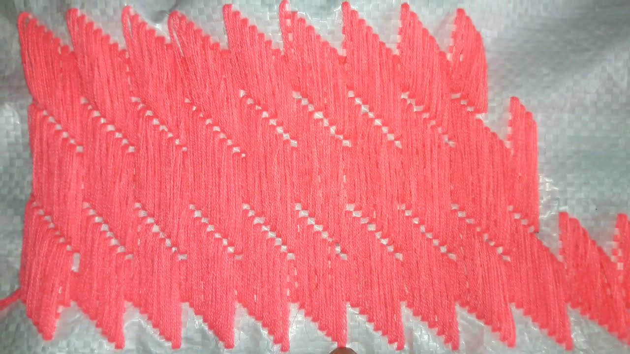 Table mat stitch on plastic sacy//Hand embroidery,, (Asa crafts) - YouTube