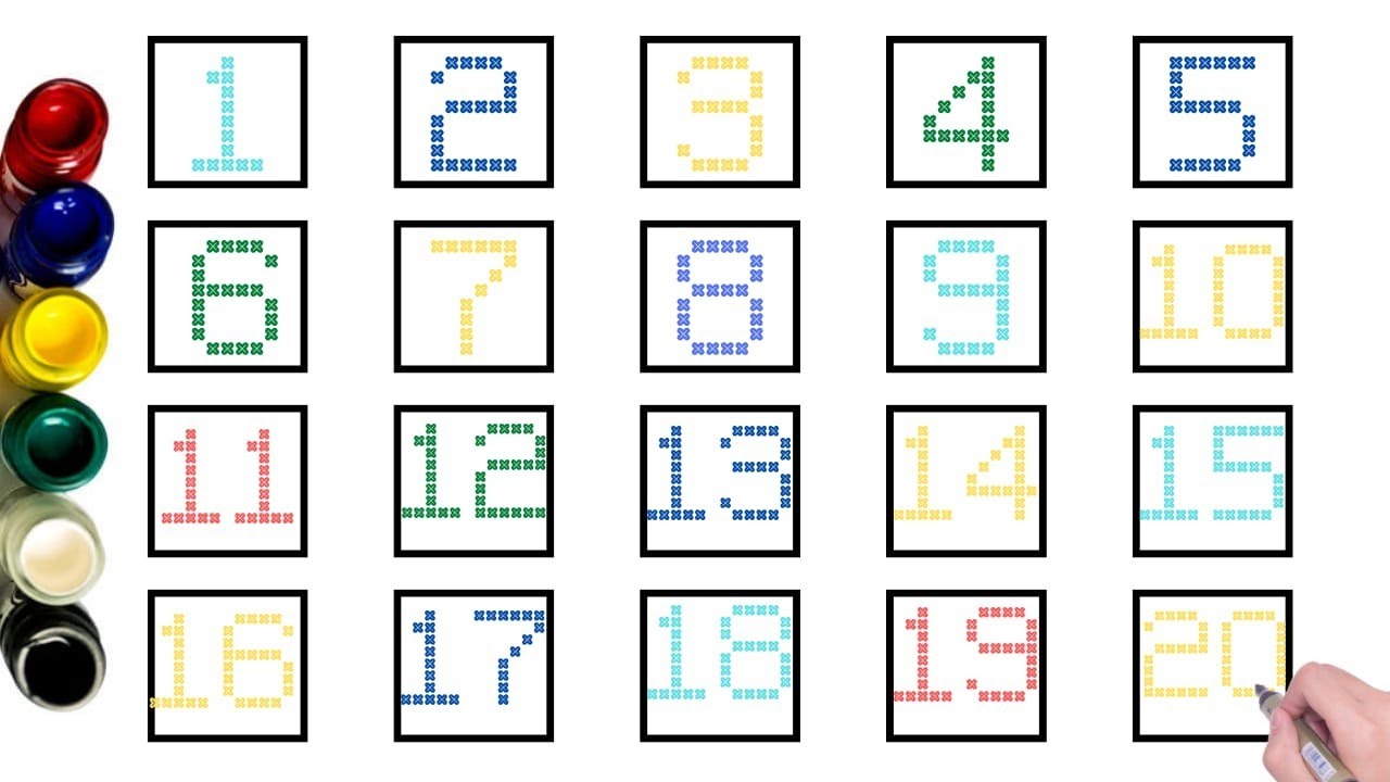 123 Numbers l Number names l 1 to 20 l Counting for kids l Learn to ...