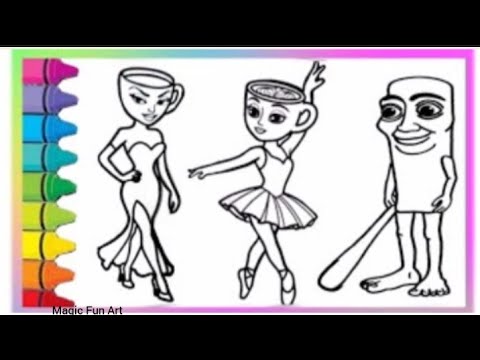 How To Draw Ballerina Drawing, for kids_Child Art - YouTube