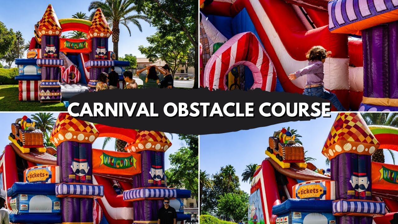 Midway Amusement Park Fun! 🎪🎡🎢 A MEGA Carnival Obstacle Course for ...
