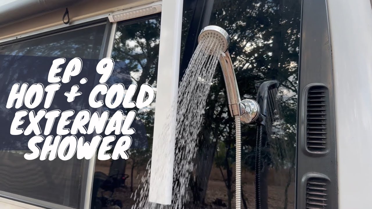 TOYOTA COASTER BUS CONVERSION | Ep. 9 Hot/Cold External Shower Install ...
