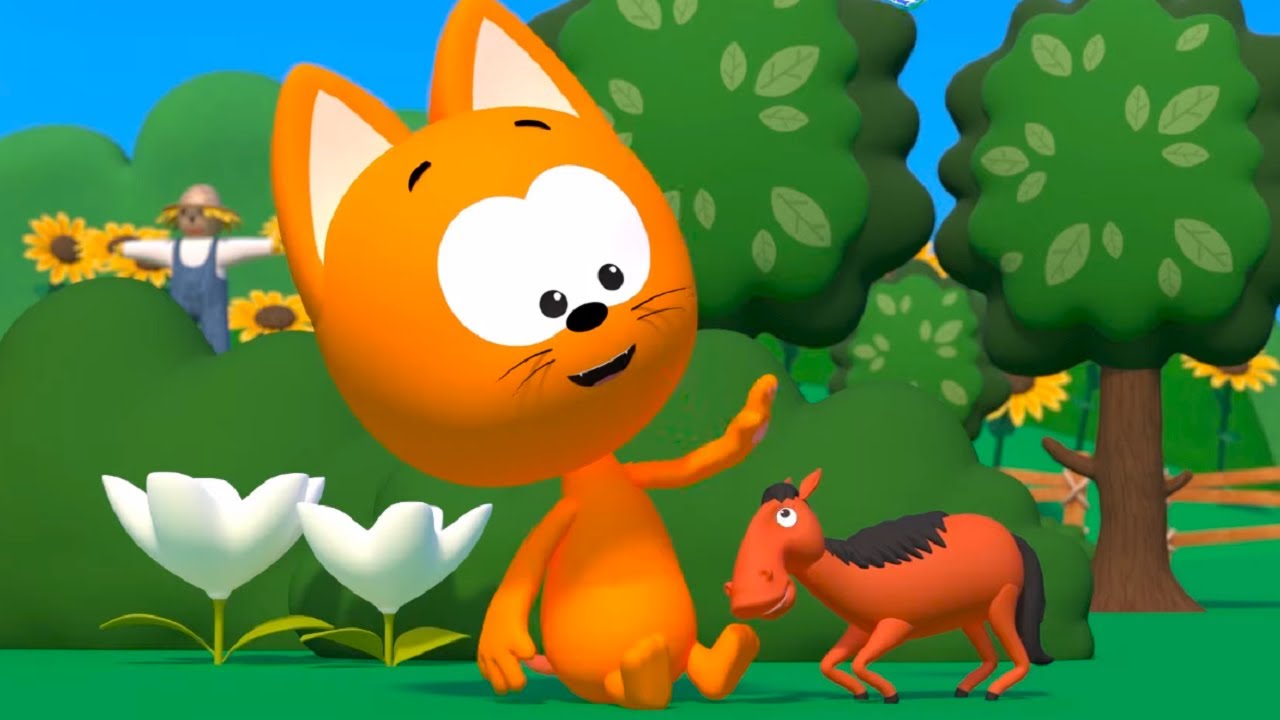 Meow meow Kitty Games - Kote Kitty On a Farm - Funny Cartoons - YouTube
