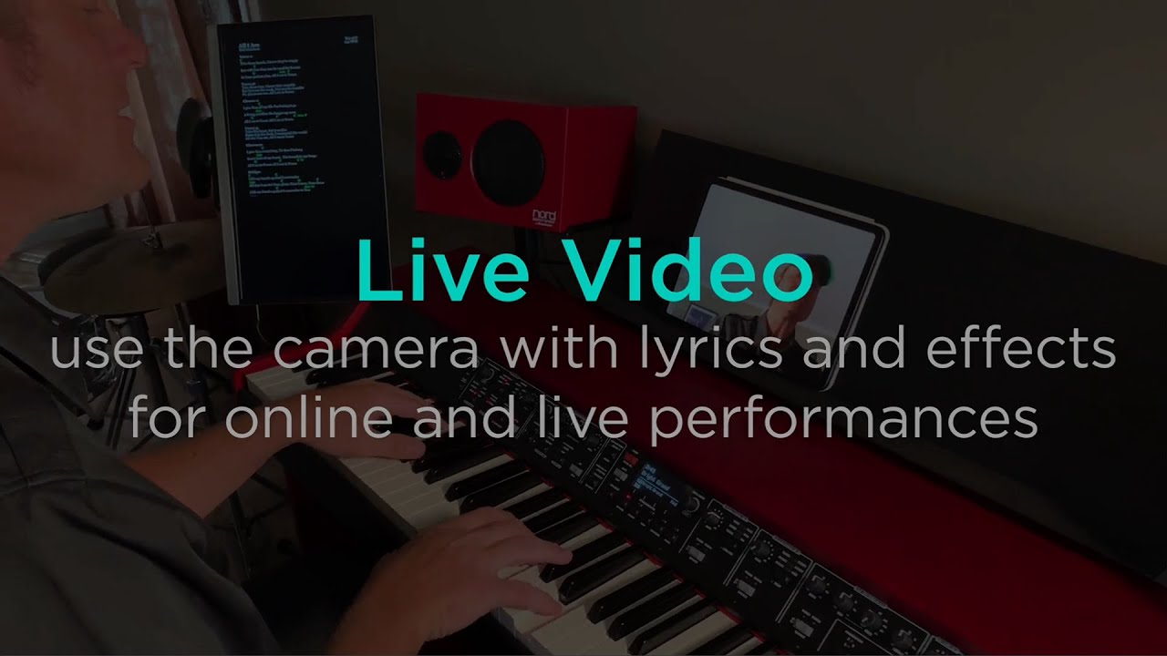 Using Live Video with Lyrics and Effects for Online Performances - YouTube