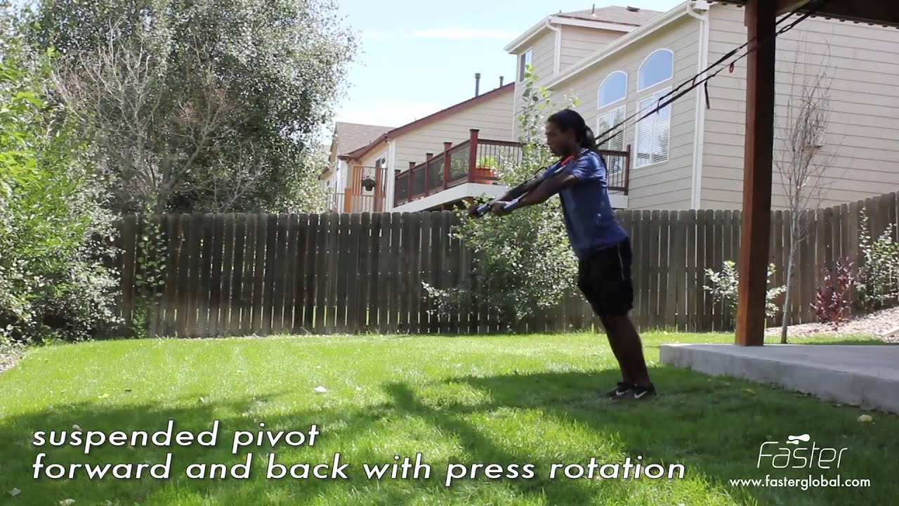 suspended pivot forward and back with press rotation - YouTube