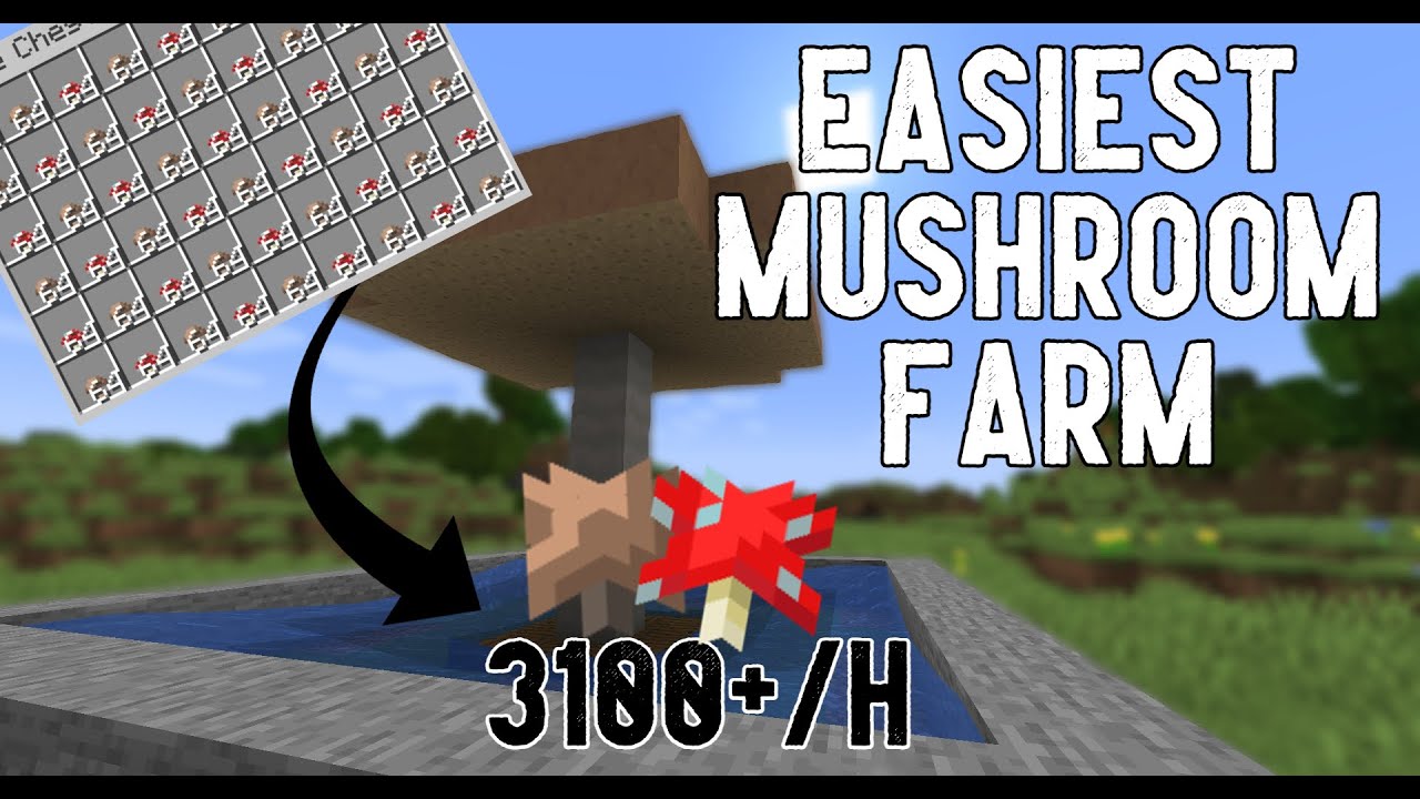 Minecraft Easy and Fast Mushroom Farm 1.17 - BEST WAY TO FARM MUSHROOMS ...