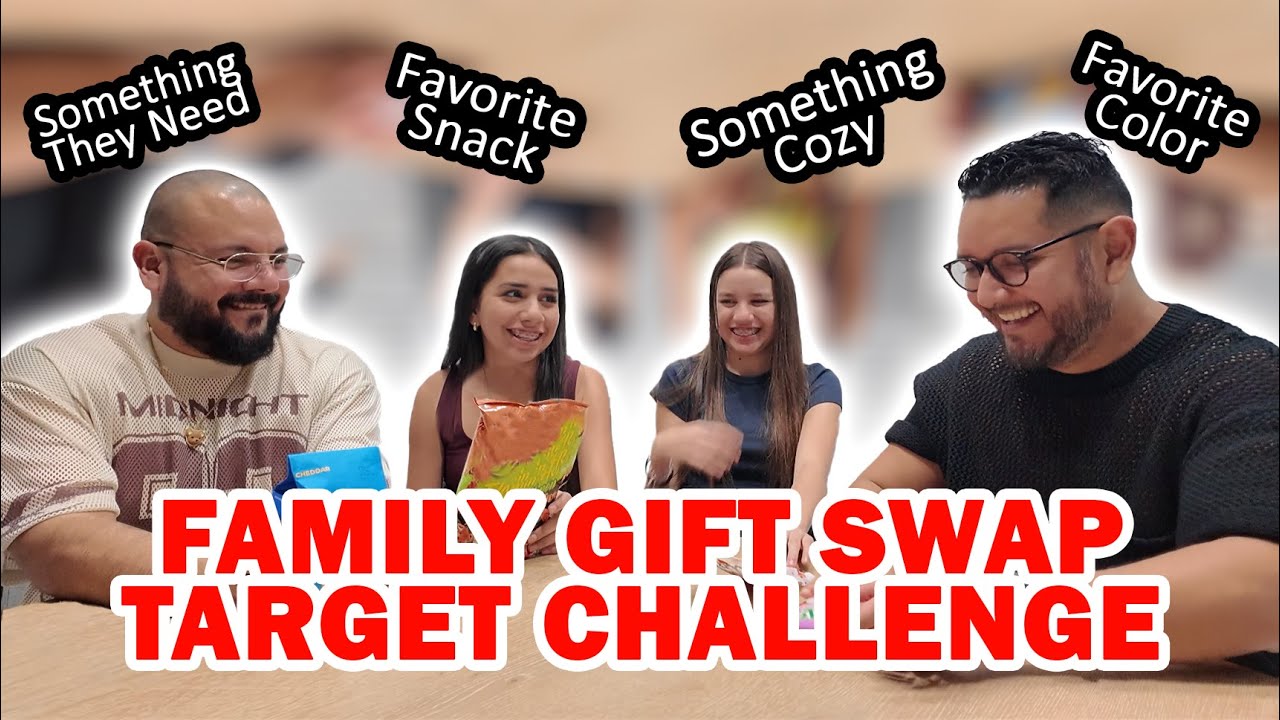 FAMILY Gift Swap Target Challenge with Our Nieces | *AWKWARD AF* - YouTube