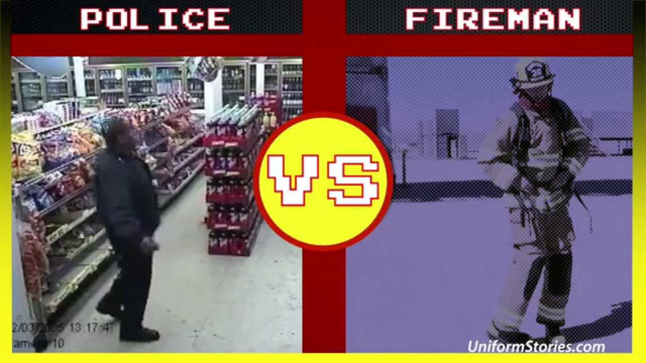 Dance Battle: Police vs Firefighters - YouTube