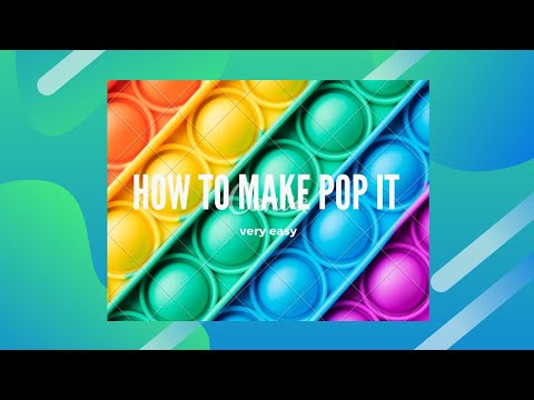 homemade pop it fidget... supper. easy . - YouTube