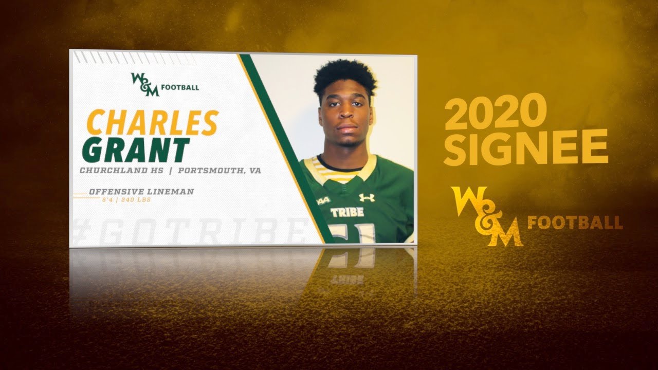 2020 W&M Football Signee - Charles Grant - YouTube