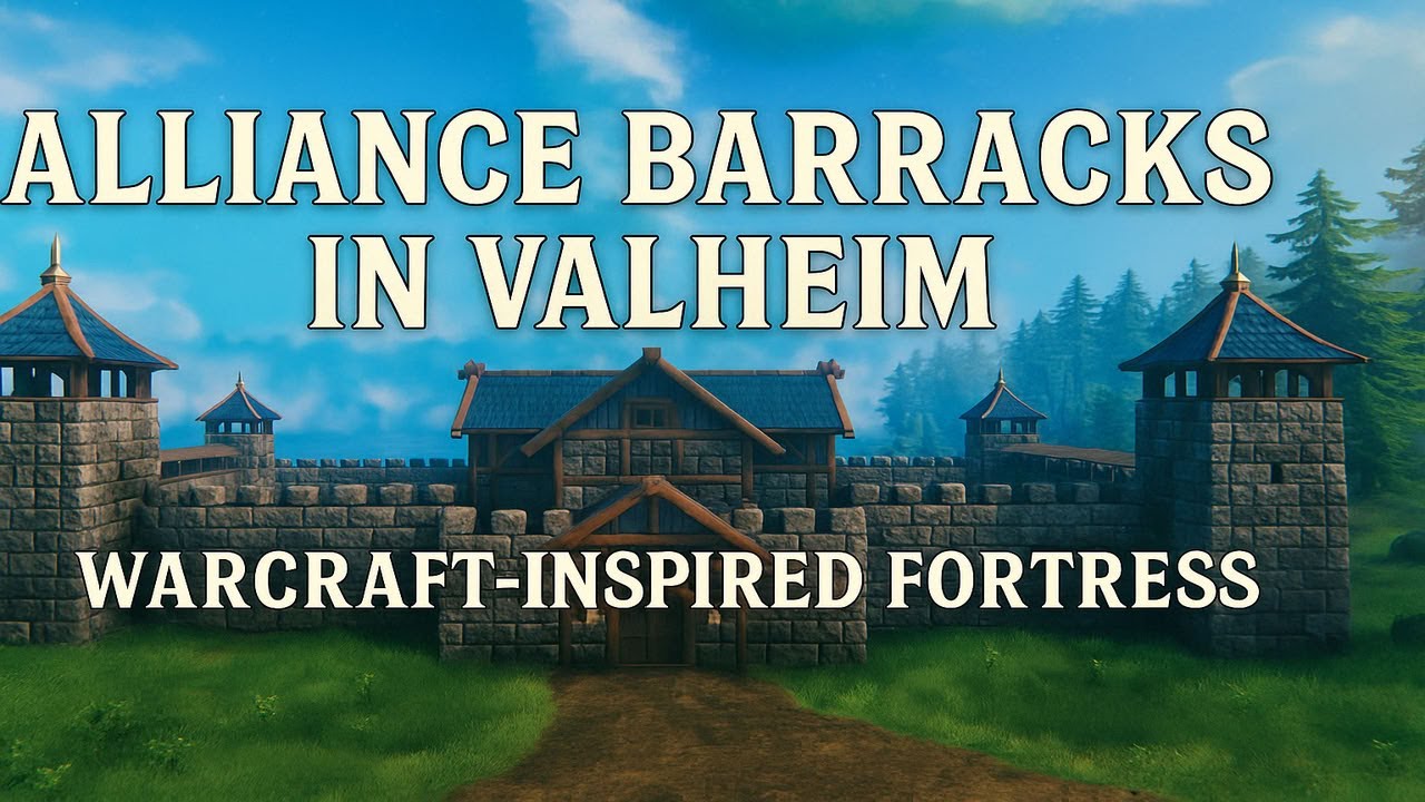 "Alliance Barracks in Valheim | Warcraft-Inspired Fortress" - YouTube