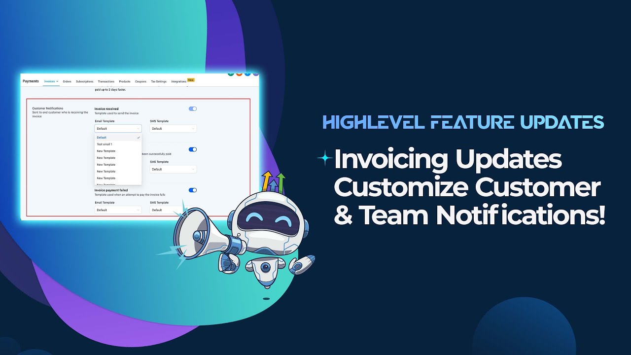 Invoicing Updates Customize Customer & Team Notifications! - YouTube