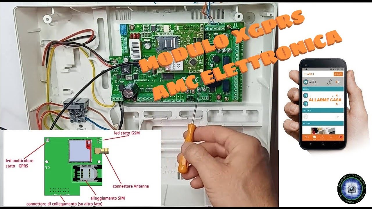 MODULO XGP GSM/GPRS AMC ELETTRONICA X CENTRALI SERIE X (COLLEGAMENTO E ...
