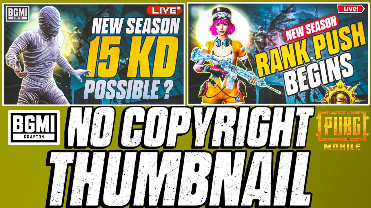 Free Gaming Thumbnail for BGMI/PUBG🔥| Live Stream Thumbnail no ...
