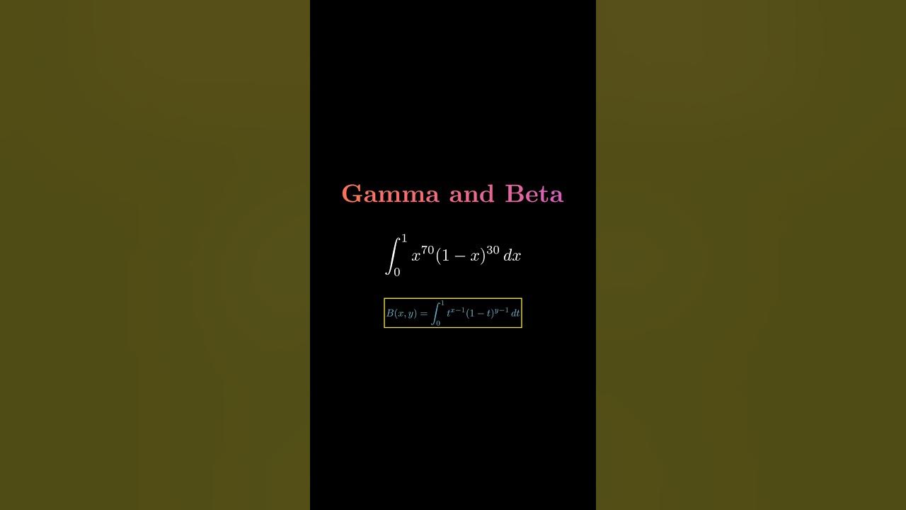 POWER of Gamma and Beta Functions #maths #mindsphere - YouTube