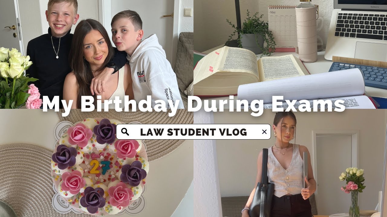 My birthday during exam preparation... studying, cake and family ...