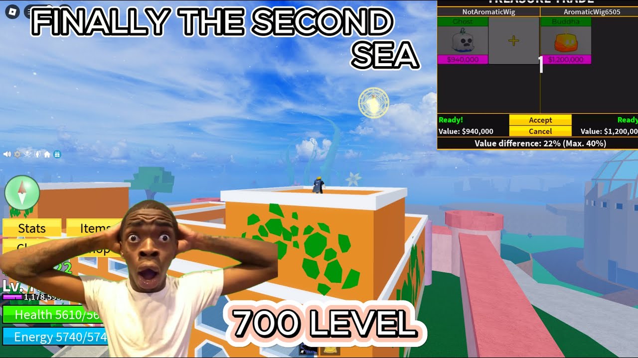 FINALLY I MADE IT To SECOND SEA IN BLOX FRUITS! (IN 7 DAY) (THEN THIS ...
