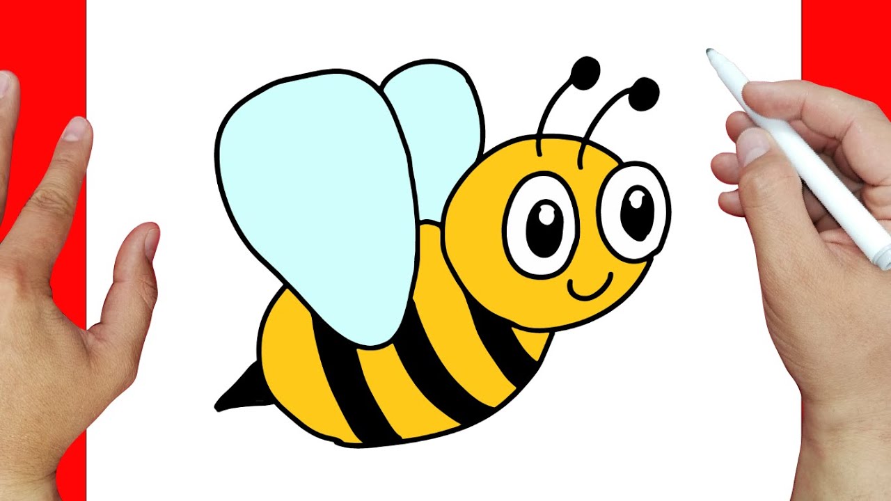 How to draw a bee step by step - YouTube