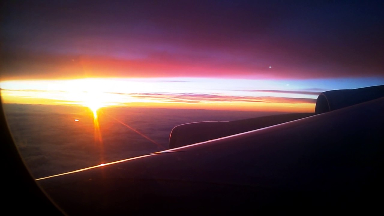Emirates Airbus A380 - Indian Ocean Sunset - Dubai to Auckalnd - YouTube