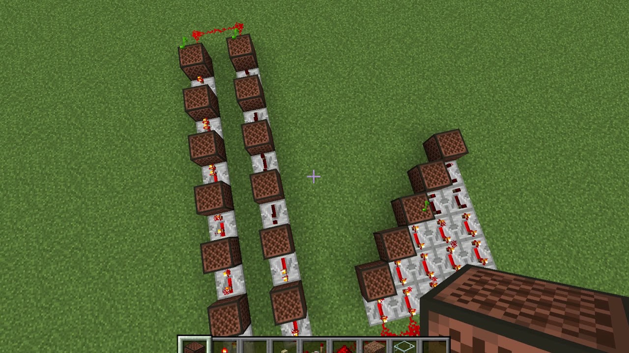 playing with note blocks in minecraft - YouTube