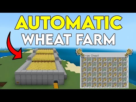 Automatic Wheat Farm in Minecraft Bedrock 1.21 (MCPE/XBOX/PS4) - YouTube