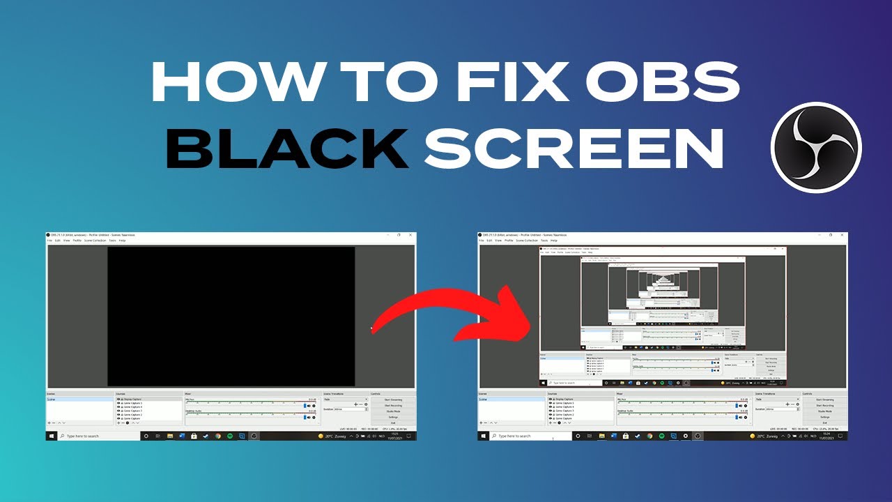 How to Fix OBS Black Screen (Display Capture) - YouTube