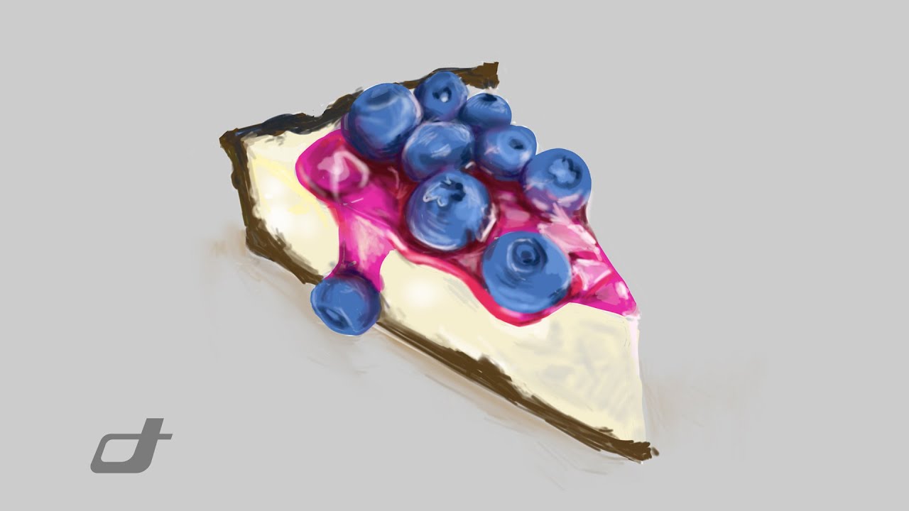 Digital Art Showcase: Creating a Blueberry Cake Drawing on iPad with ...