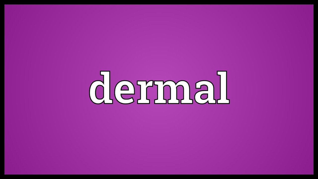 Dermal Meaning - YouTube