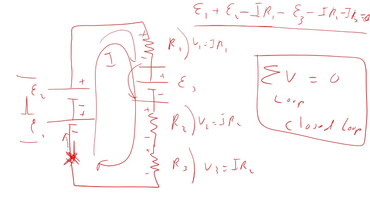 PHYS 2426 Loop Rule and Junction Rule - YouTube
