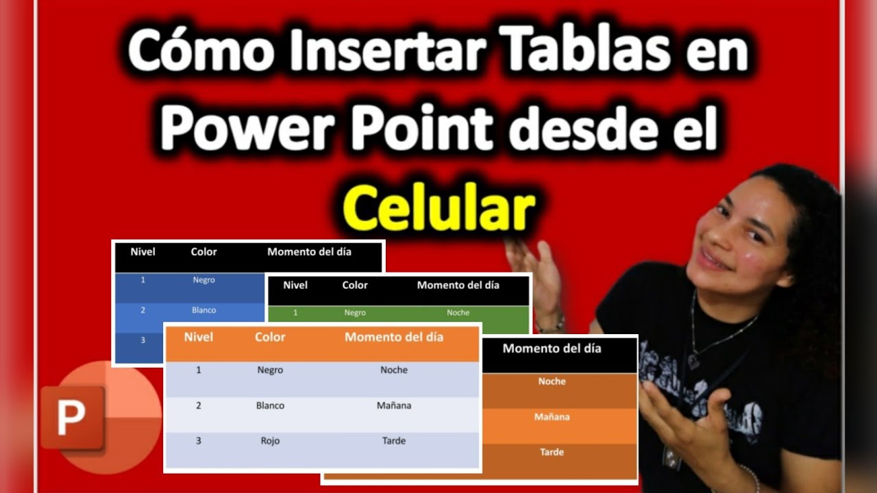 🏅CÓMO INSERTAR TABLAS en POWER POINT en el CELULAR | CÓMO CAMBIAR el ...
