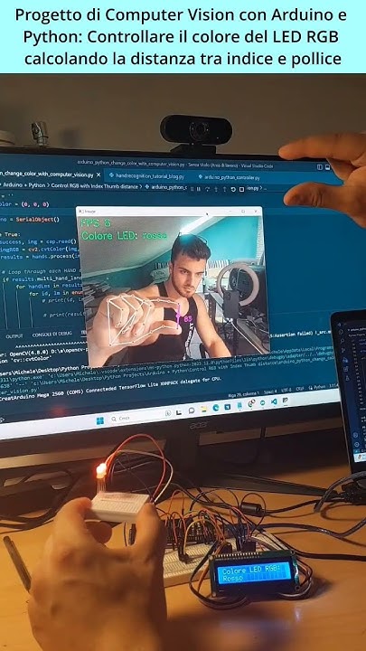 Computer Vision con Python e Arduino | Controllare il colore dei LED RGB con le dita #ai # ...