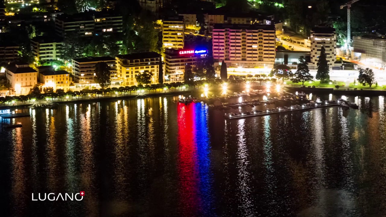 Lugano, Switzerland at night - YouTube