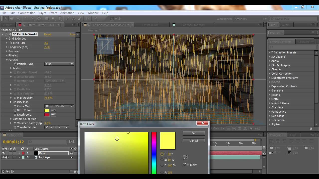 3D Rain After Effects Machinima Tutorial - CommunityGamer.com - YouTube