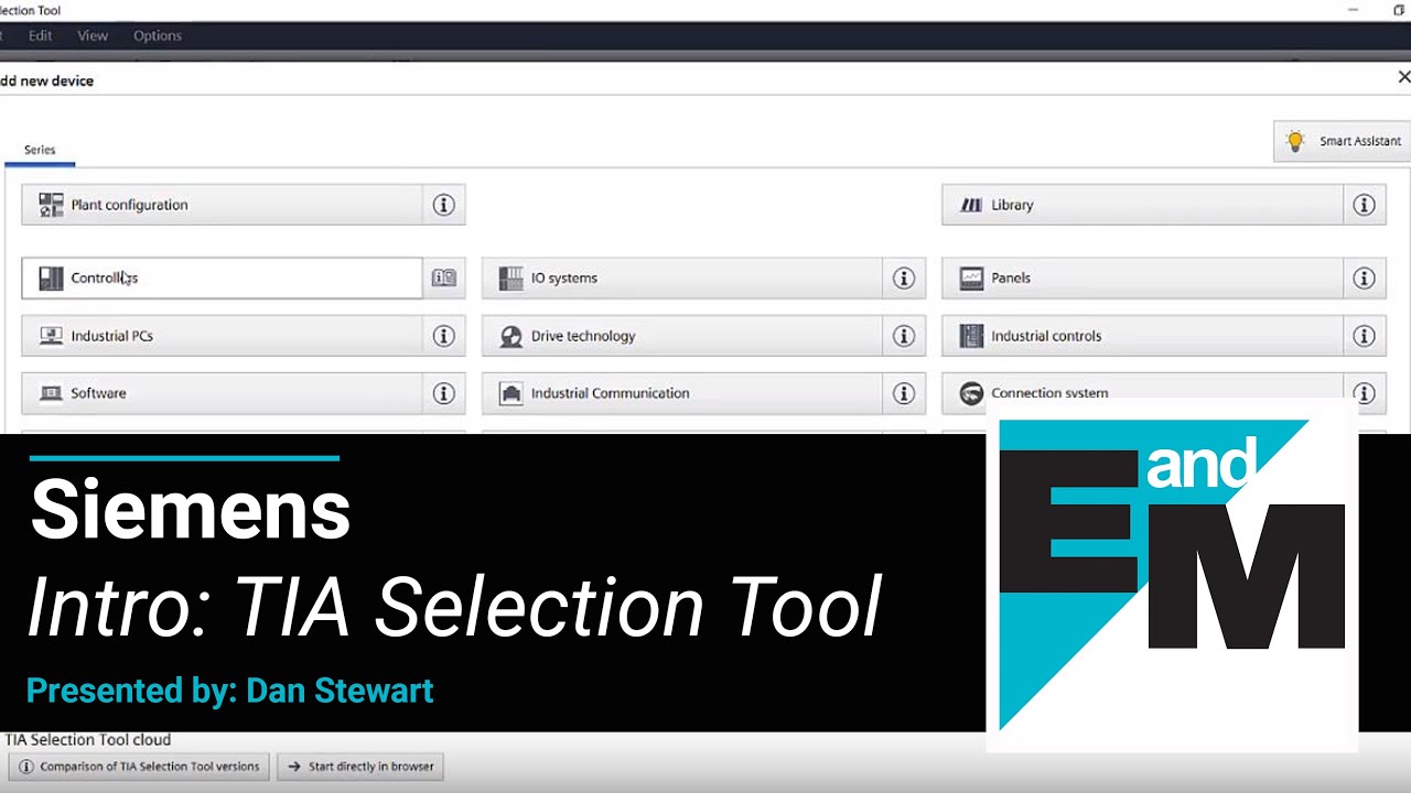 Introduction to Siemens TIA Selection Tool | EandM - YouTube