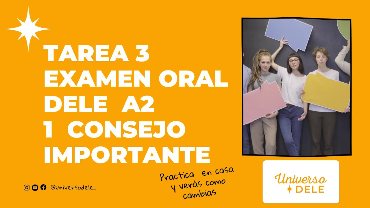 DELE A2 | TAREA 3 | Frases para la tarea 3 que debes usar - YouTube