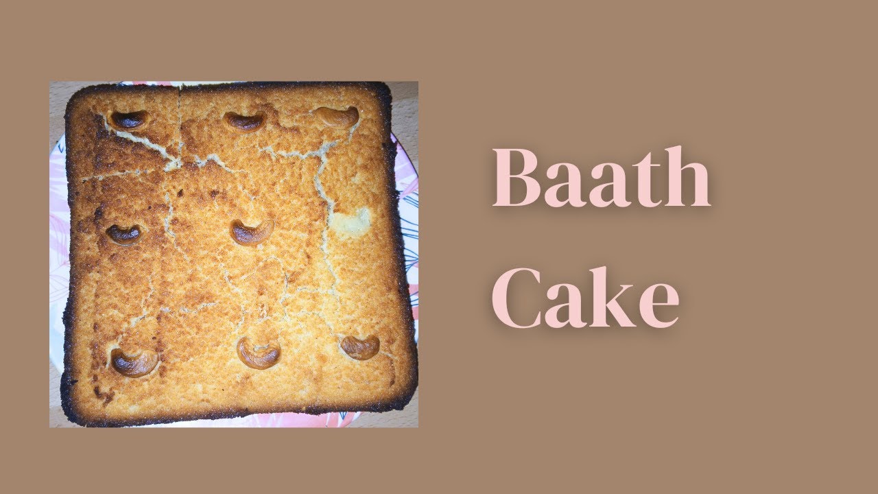 Traditional Goan Baath Cake Recipe | Moist Coconut Semolina Cake | Goan ...