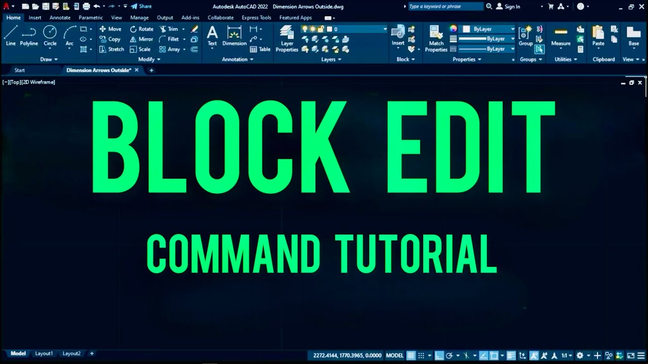AutoCAD Block Edit Command Tutorial For Beginners - YouTube