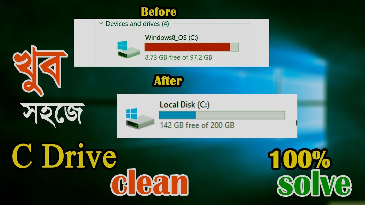 Easy to way free C Drive | Clean Hard Disk | how to clean c drive ...
